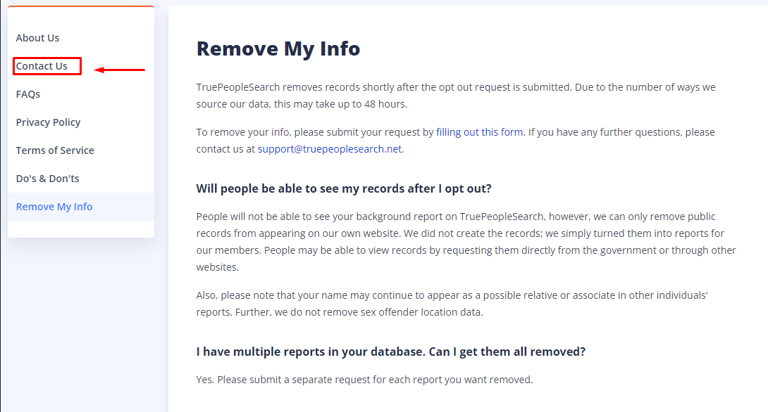 How to Remove Your Information from TruePeopleSearch.com